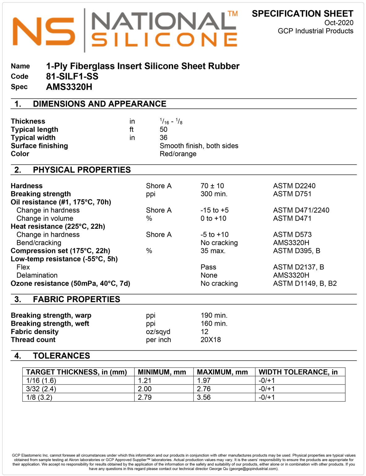 Fiberglass Reinforced Silicone for Sale | National Silicone